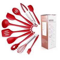 China Non Stick Silicone Cooking Set Color Kitchen Utensils Set for ISO9001 Certified Kitchen for sale