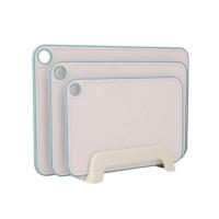 China Customizable Multifunction Kitchen Plastic Index Anti-slip PP Chopping Block Cutting Board Set With Stand for sale