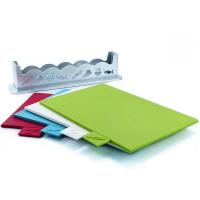 China Customized Logo Acceptable Marble Plastic Cutting Board Set 4 Piece Board BPA Free PP for sale