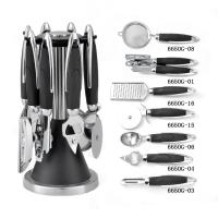 China Graters Fruit Vegetable Tools Type Stainless Steel Kitchen Gadgets Set with Grey Handle for sale