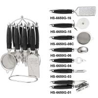 China Graters Fruit Vegetable Tools Type Stainless Steel Kitchen Gadgets Set with Grey Handle for sale