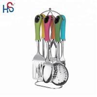 China Sustainable Kitchen Accessories 2024 TPR Material Utensil Set with Stainless Steel for sale