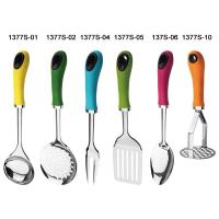 China Sustainable Kitchen Accessories 2024 TPR Material Utensil Set with Stainless Steel for sale