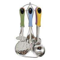 China Sustainable Kitchen Accessories 2024 TPR Material Utensil Set with Stainless Steel for sale