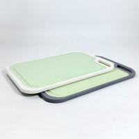 China Square Plastic Chopping Board Set of 3 with Non-Slip Feet and Deep Drip Juice Groove for sale
