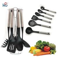 China Sustainable Kitchenware Nylon Set Kitchen Accessories Nylon Ladle Skimmer Turner Spoons for sale