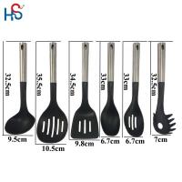 China Sustainable Kitchenware Nylon Set Kitchen Accessories Nylon Ladle Skimmer Turner Spoons for sale