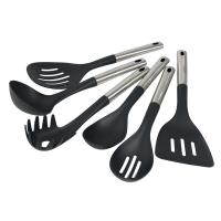 China Sustainable Kitchenware Nylon Set Kitchen Accessories Nylon Ladle Skimmer Turner Spoons for sale
