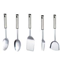 China S/S 201 Handle Stainless Steel Utensilios De Cocina Kitchen Cooking Set Utensil Holder for sale