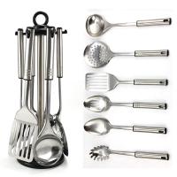 China S/S 201 Handle Stainless Steel Utensilios De Cocina Kitchen Cooking Set Utensil Holder for sale