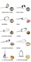 China 7 Piece Stainless Steel Kitchen Utensils Set Ideal for Sustainable and Stylish Cooking for sale