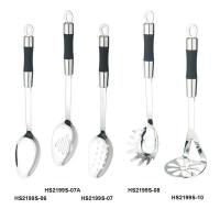 China Kitchen Stainless Steel Cooking Utensils Set with Silk Printing or Debossed Logo for sale
