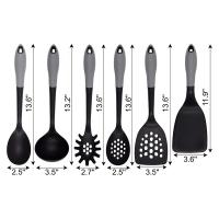 China Colorful 6-Piece Nylon Baking Utensil Set Wooden Handles and Non-Stick for Cooking for sale