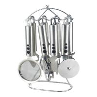 China Kitchen Utensils Sets with Silk Printing Logo 201/410 Stainless Steel Cooking Tools for sale