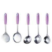 China Custom s LOGO Colorful Stainless Steel Kitchen Utensil Set for Minimalist Design Style for sale