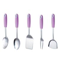 China Custom s LOGO Colorful Stainless Steel Kitchen Utensil Set for Minimalist Design Style for sale