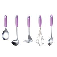 China Custom s LOGO Colorful Stainless Steel Kitchen Utensil Set for Minimalist Design Style for sale
