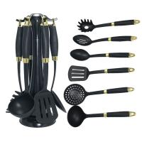 China Kitchen Cookware Sets 7-Piece Gold Utensil Set for Cooking Tools and Accessories for sale