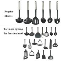 China Tableware Kitchen Utensils Set with Silk Printing Logo and Nylon Spoon Holder Masher for sale