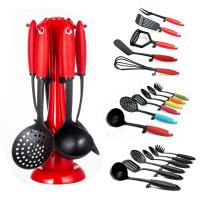 China Kitchen Utensils Set Heat Resistant Nylon Cooking Spoons Turner Skimmer Pasta Server for sale