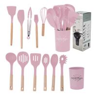 China 9/10/11/12pcs Heat Resistant BPA Free Silicone Kitchen Tools Spatula Set ANY Color for sale