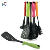 China Eco-Friendly Solid Spoon Food Turner Spatula Slotted Spoon Whisk Acacia Silicon Cooking Utensil for sale