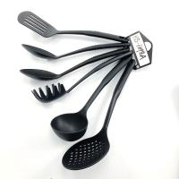 China 6pcs Nylon Kitchen Tools Set for Salad Spoon Production and Green Kitchen Table Tools for sale