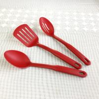 China Modern Nylon Handle Ladle Utensil for Serving Soup Sauce Minestra and Pasta Design Black for sale