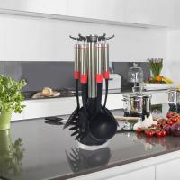 China Logo Printed Kitchen Tools Set 7 Pieces Heat Resistant Utensils for Versatile Cooking for sale