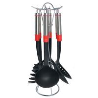 China Logo Printed Kitchen Tools Set 7 Pieces Heat Resistant Utensils for Versatile Cooking for sale