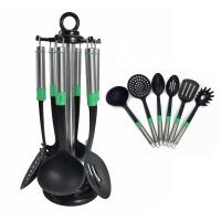 China Logo Printed Kitchen Tools Set 7 Pieces Heat Resistant Utensils for Versatile Cooking for sale