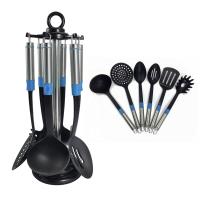 China Logo Printed Kitchen Tools Set 7 Pieces Heat Resistant Utensils for Versatile Cooking for sale