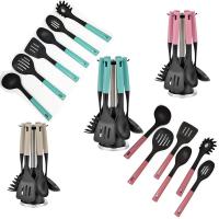 China Silicone Utensil Set with Utensil Holder Heat Resistant up to 240C Non-Stick Coating for sale