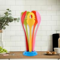 China Silk Printing Logo Kitchen Utensil Set Durable Nylon 8-Piece Kitchen Cooking Utensils for sale