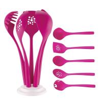 China Silk Printing Logo Kitchen Utensil Set Durable Nylon 8-Piece Kitchen Cooking Utensils for sale