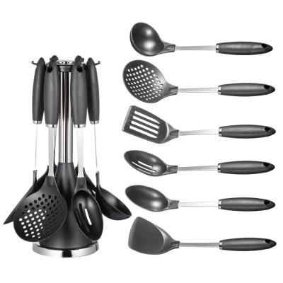 China TPR Handle Stainless Steel Kitchen Utensils Spoons for Home and Kitchen Accessories for sale