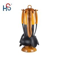China Wooden Handle Kitchen Utensil Sets Cooking Tool Set Kitchen Appliances Wooden Color for sale