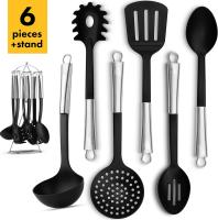 China Cookware Sets Utensilios De Cocina De Plstico Heat-Resistant Nylon Kitchen Tool for sale