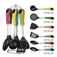 China Kitchen Household Utensil Set with Non-Stick Cooking Tools and Stainless Steel Handle for sale