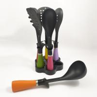 China Non-stick Kitchen Utensils Set with Colorful Nylon66 Handles and Silk Printing Logo for sale