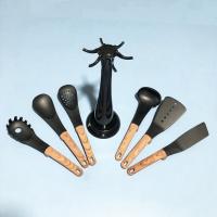 China Kitchen Accessories Cooking Utensils Non Toxic Customized with Black ABS Handle Tools for sale
