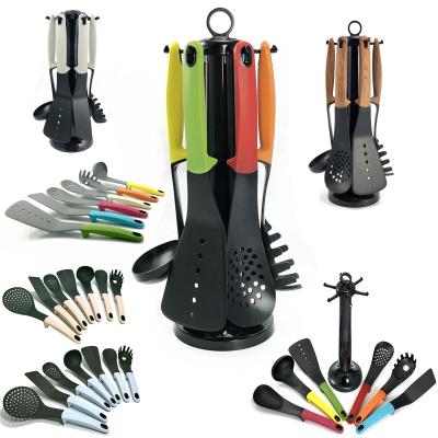 China Cookware Sets Compact Nesting Nylon Kitchen Utensil Set Eco Friendly Kitchen Gadgets for sale