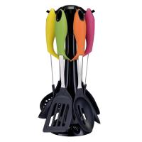 China Sustainable Rotating Stand Kitchen Gadgets Nylon Kitchen Utensils Set with Performance for sale