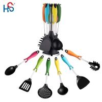 China Sustainable Rotating Stand Kitchen Gadgets Nylon Kitchen Utensils Set with Performance for sale