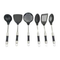 China Plastic Spoon Spatula Fork Ladle Tong Turner Cooking Utensil Set with Customized Logo for sale