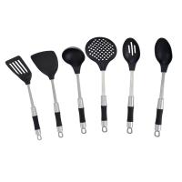 China Plastic Spoon Spatula Fork Ladle Tong Turner Cooking Utensil Set with Customized Logo for sale