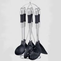 China Plastic Spoon Spatula Fork Ladle Tong Turner Cooking Utensil Set with Customized Logo for sale