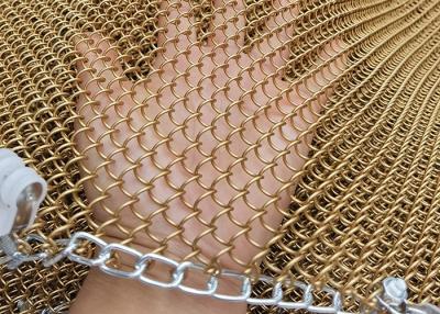 China High Strength 1.2mm Metal Coil Drapery Curtain For Room Dividers for sale