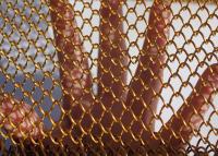 China Gold Color Facade Decorative Metal Coil Drapery Spiral Weave Curtain for sale