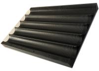 China 60*40 Cm Baguette Baking Tray Metal Oven Non Stick Coating Perforated for sale